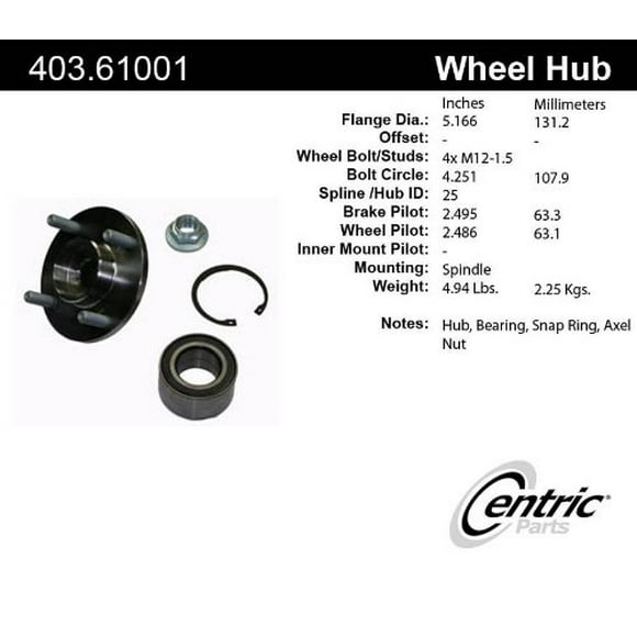 Ford Fusion Axle Bearing And Hub Assembly Repair Kit