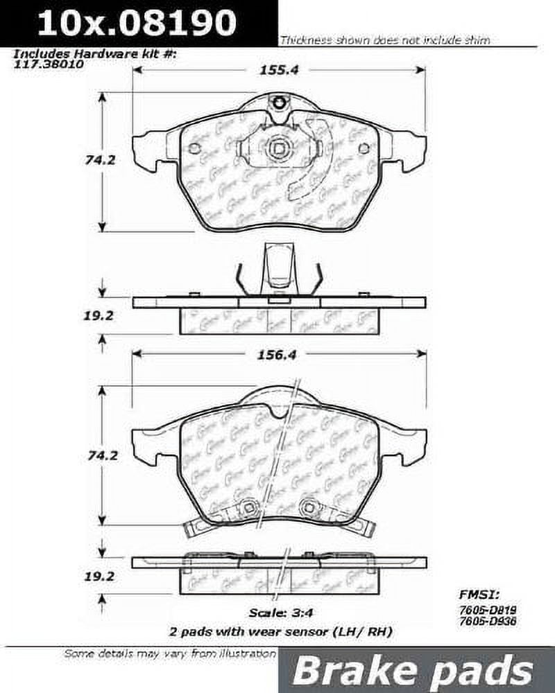 Centric Parts - Ceramic Pads - Walmart.com