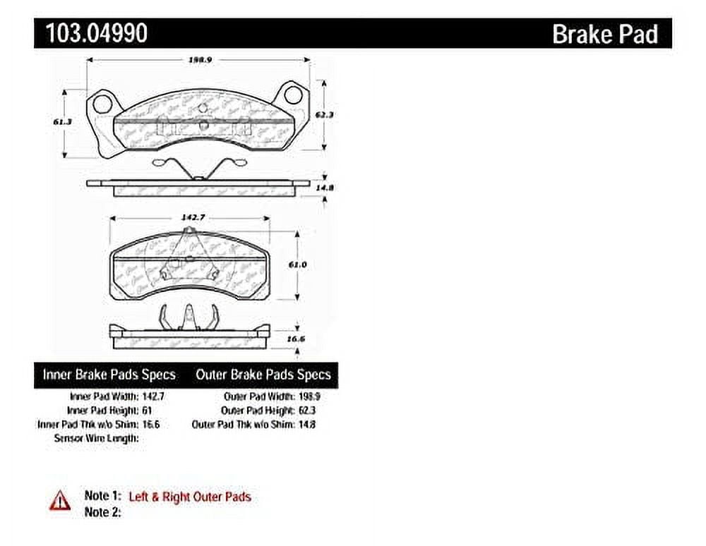 Centric Parts - Ceramic Pads - Walmart.com