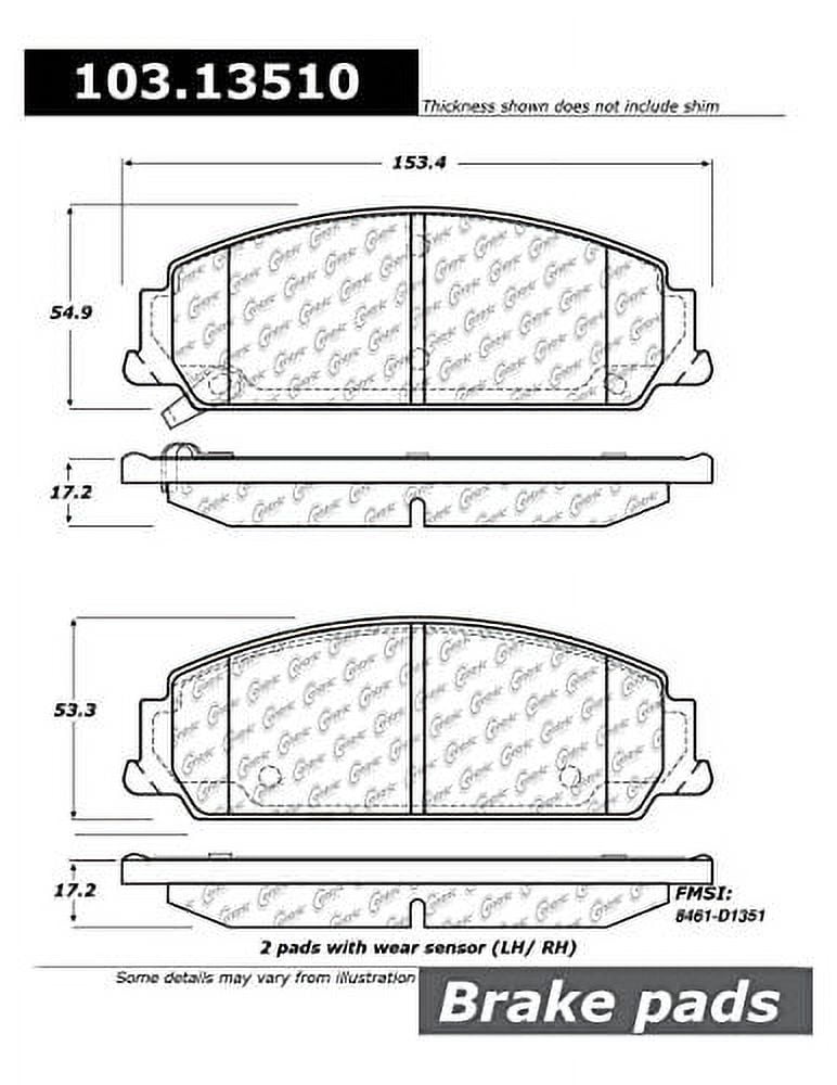 Centric Parts - Ceramic Pads - Walmart.com