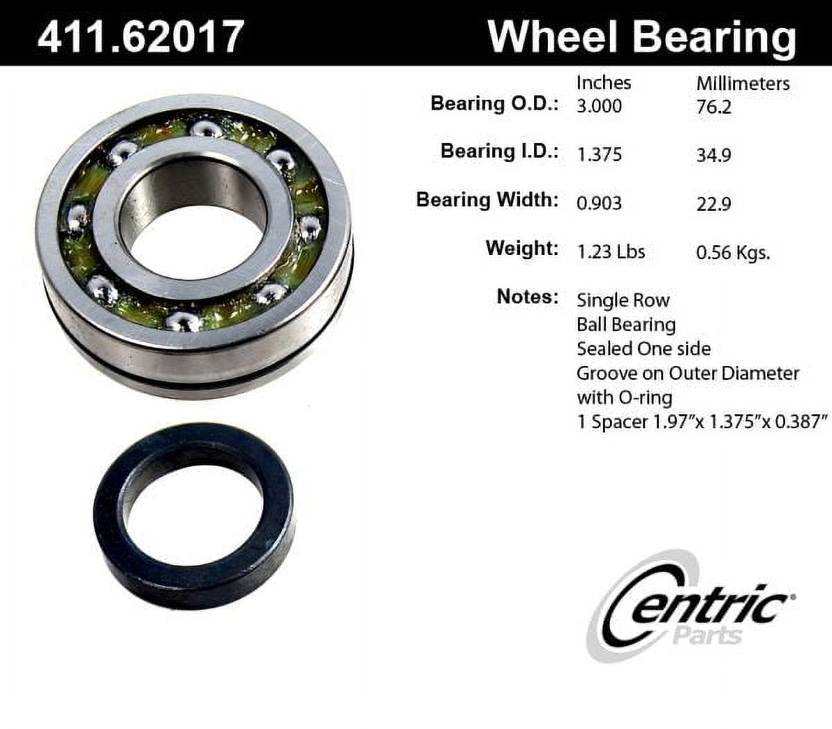Centric Premium Axle Shaft Bearing Single Row - Walmart Business Supplies