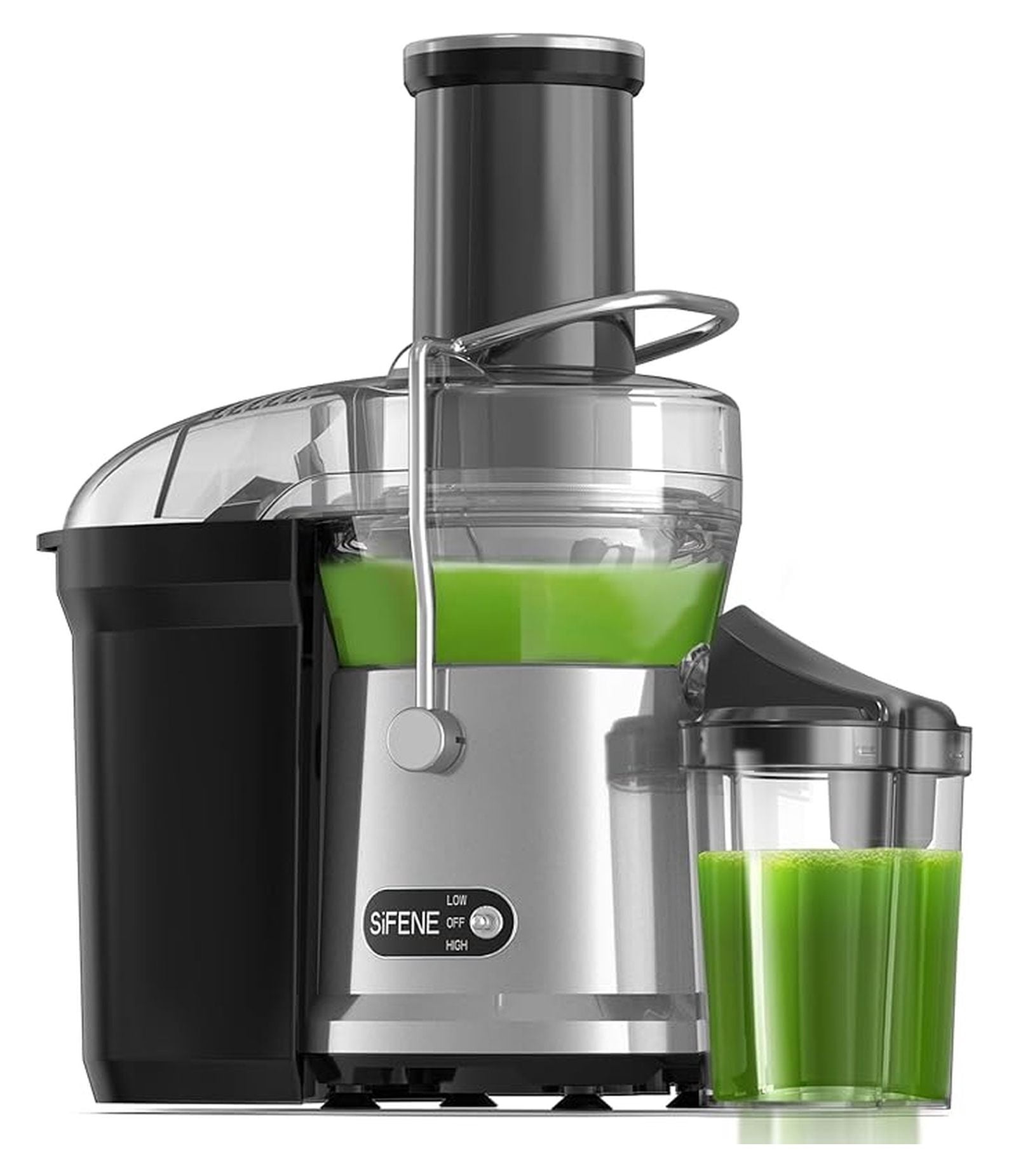 Centrifugal Juicer, 1300W Fruit & Veggie Extractor, Retro Toggle Switch ...