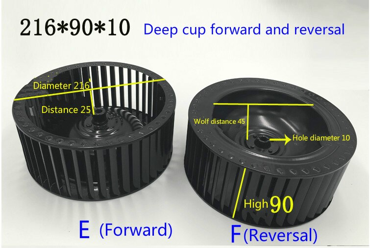 Centrifugal plastic wind wheel impeller fan blower fan plastic wind ...