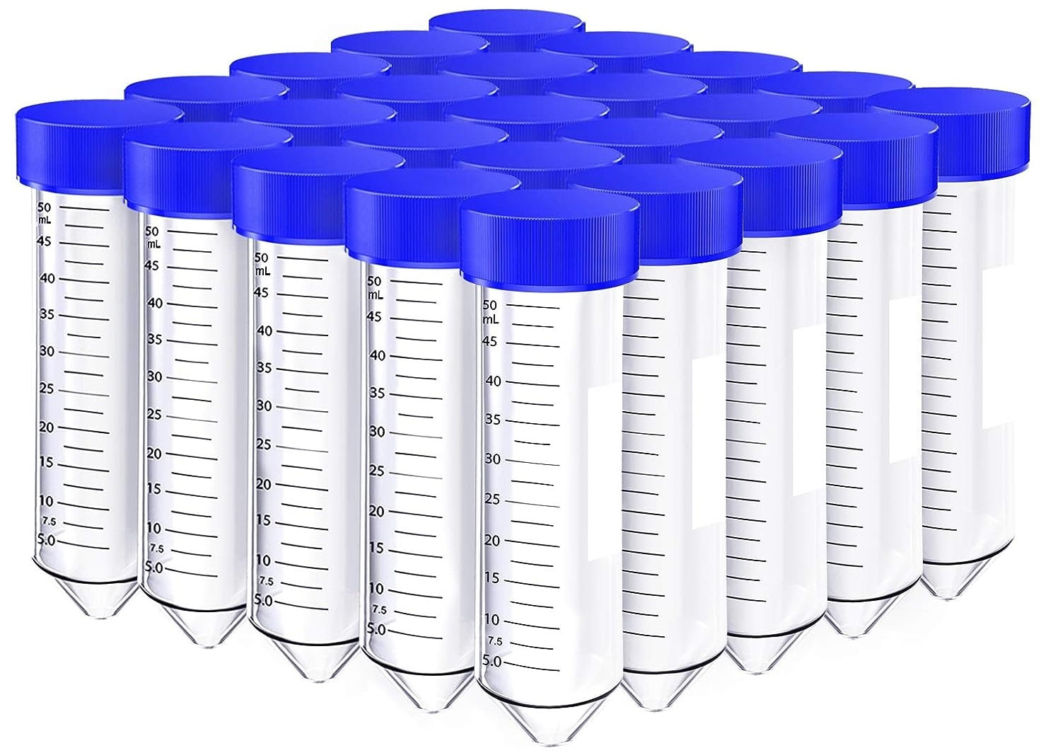 Centrifuge Tubes 50 mL, Cap Color: Blue (QTY. 200) Conical-Bottom Plug ...