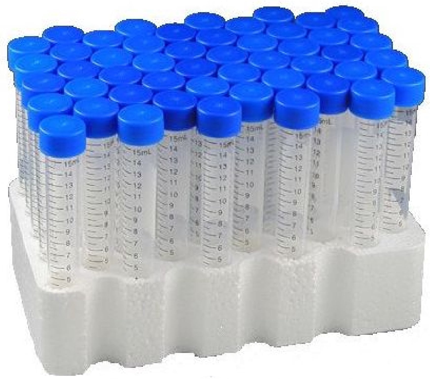 Centrifuge Tubes Conical-Bottom Flat, PP, 15 mL, Non-Sterile, Cap Color ...