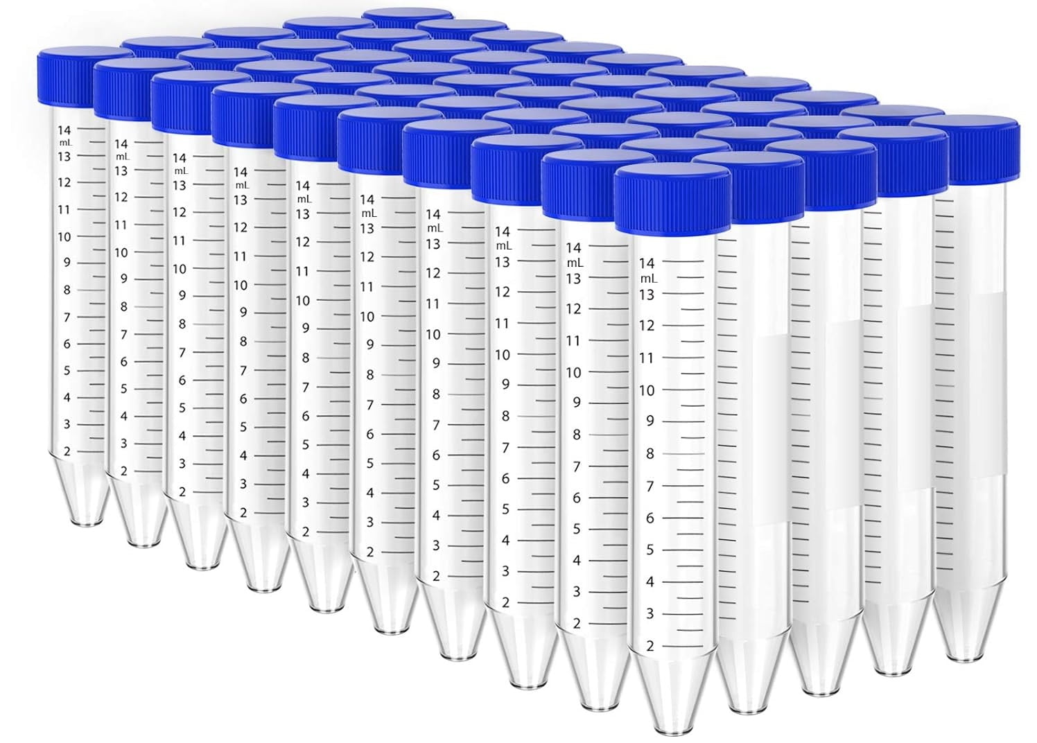 Centrifuge Tubes Conical-Bottom Flat, PP, 15 mL, Sterile, Cap Color: Blue (Pack of 100) by ...