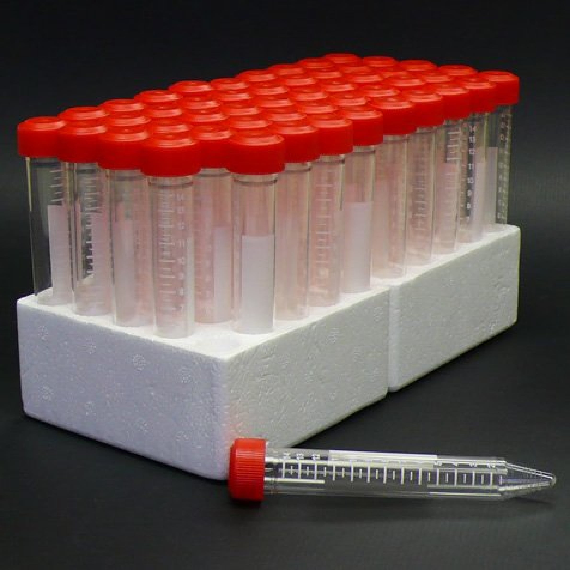 Centrifuge Tubes Conical-Bottom Plug, PP, 15 mL, Sterile, Cap Color ...