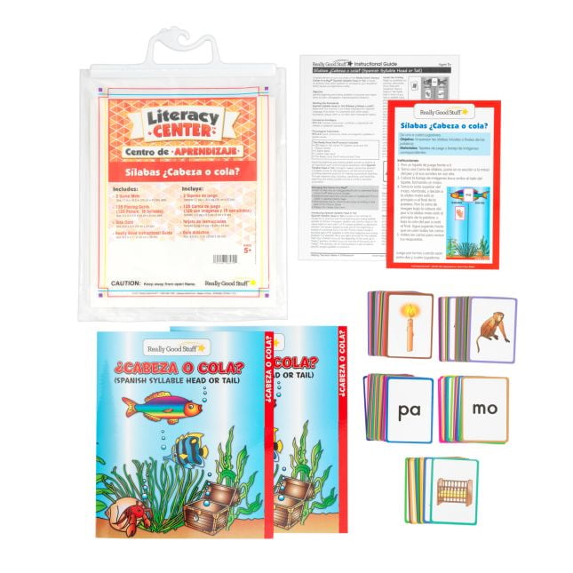 Centro de aprendizaje: Grades K-1 S?labas ?Cabeza O Cola? (Spanish ...