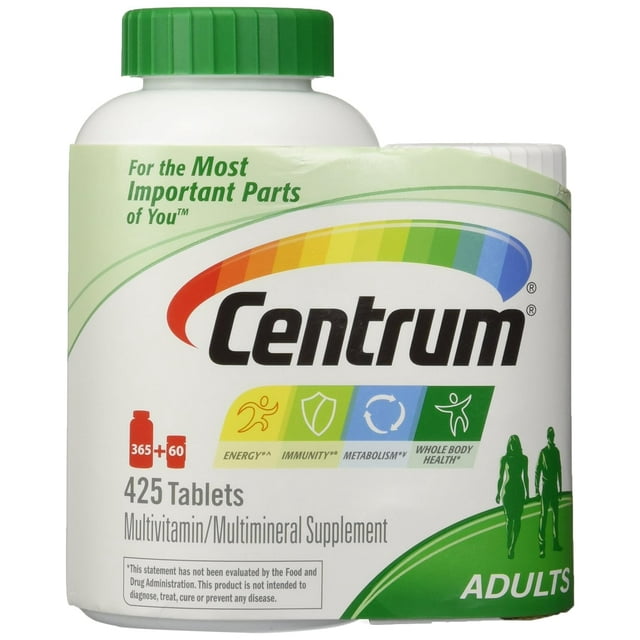Centrum Adults Daily MultiVitamin Plus, 425 Tablets - Walmart.com