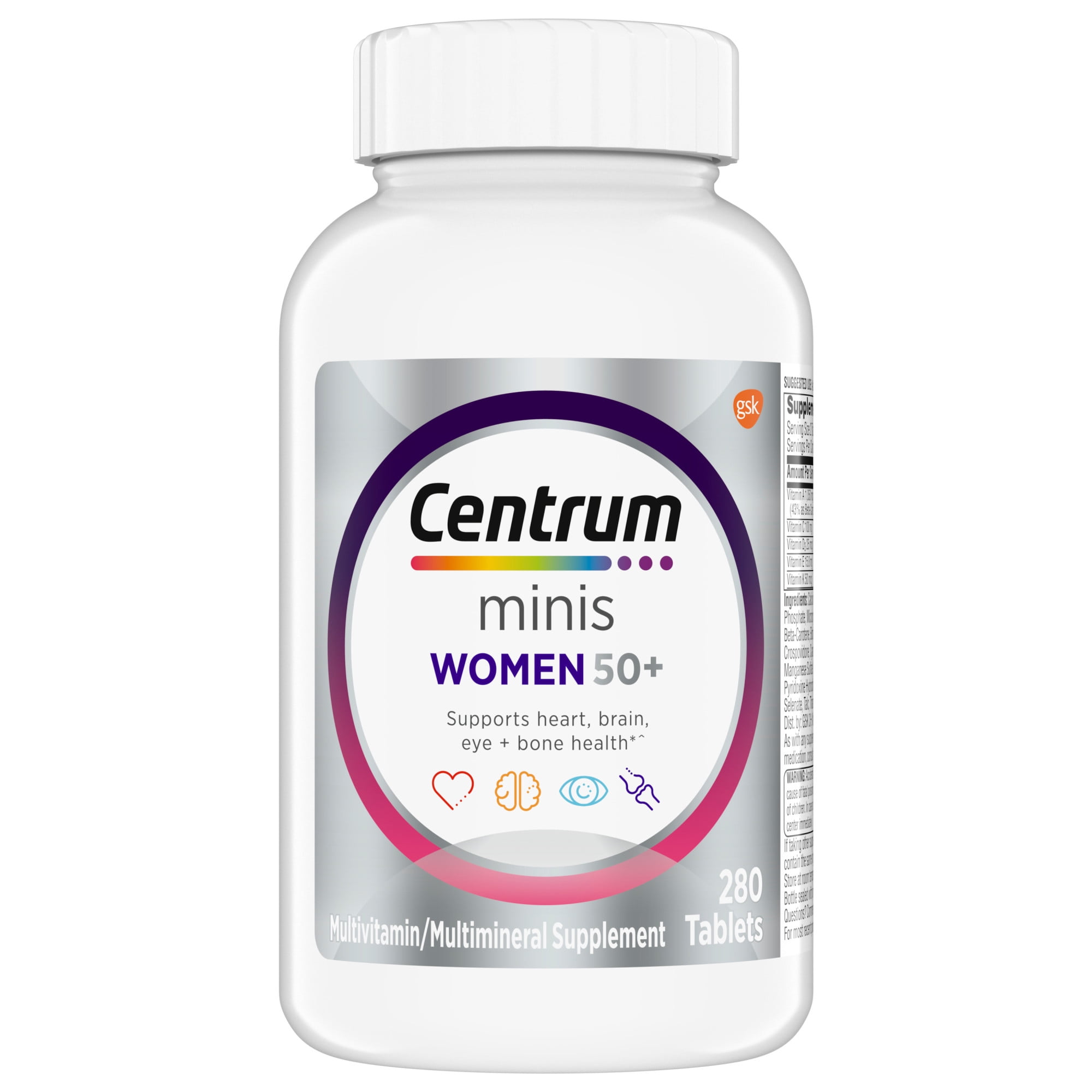 Centrum Minis Silver Womens 50 Plus Vitamins, Multivitamin Supplement ...
