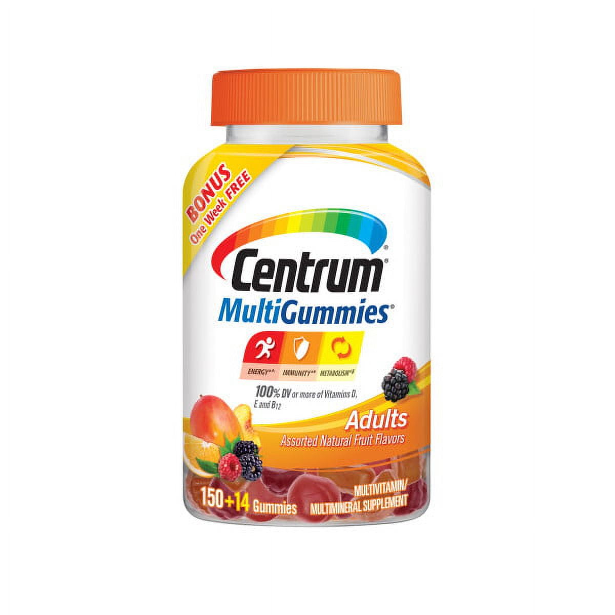 Centrum MultiGummies Adult Multivitamin/Multimineral Gluten-Free ...