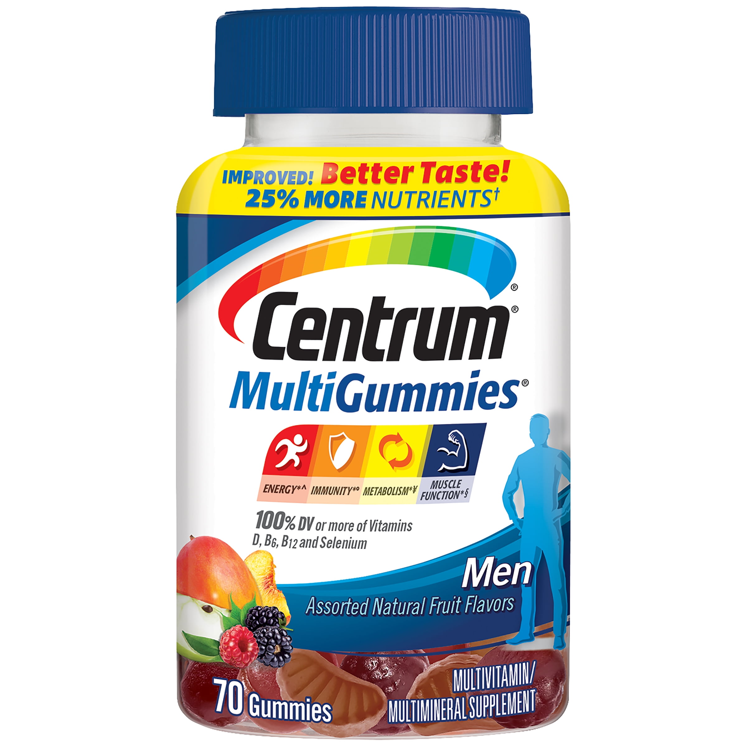 Centrum MultiGummies Men's Multivitamin Gummies with Selenium & Vitamin ...