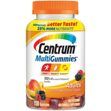 Centrum Multigummies 50+ Adult Multivitamin Gummies, Assorted Fruit ...