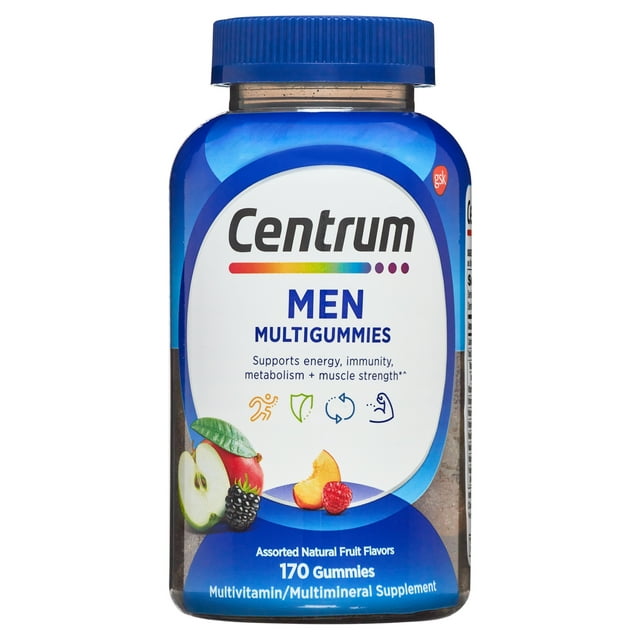 Centrum Multigummies Men's Gummy Vitamins, Multivitamin Supplement ...