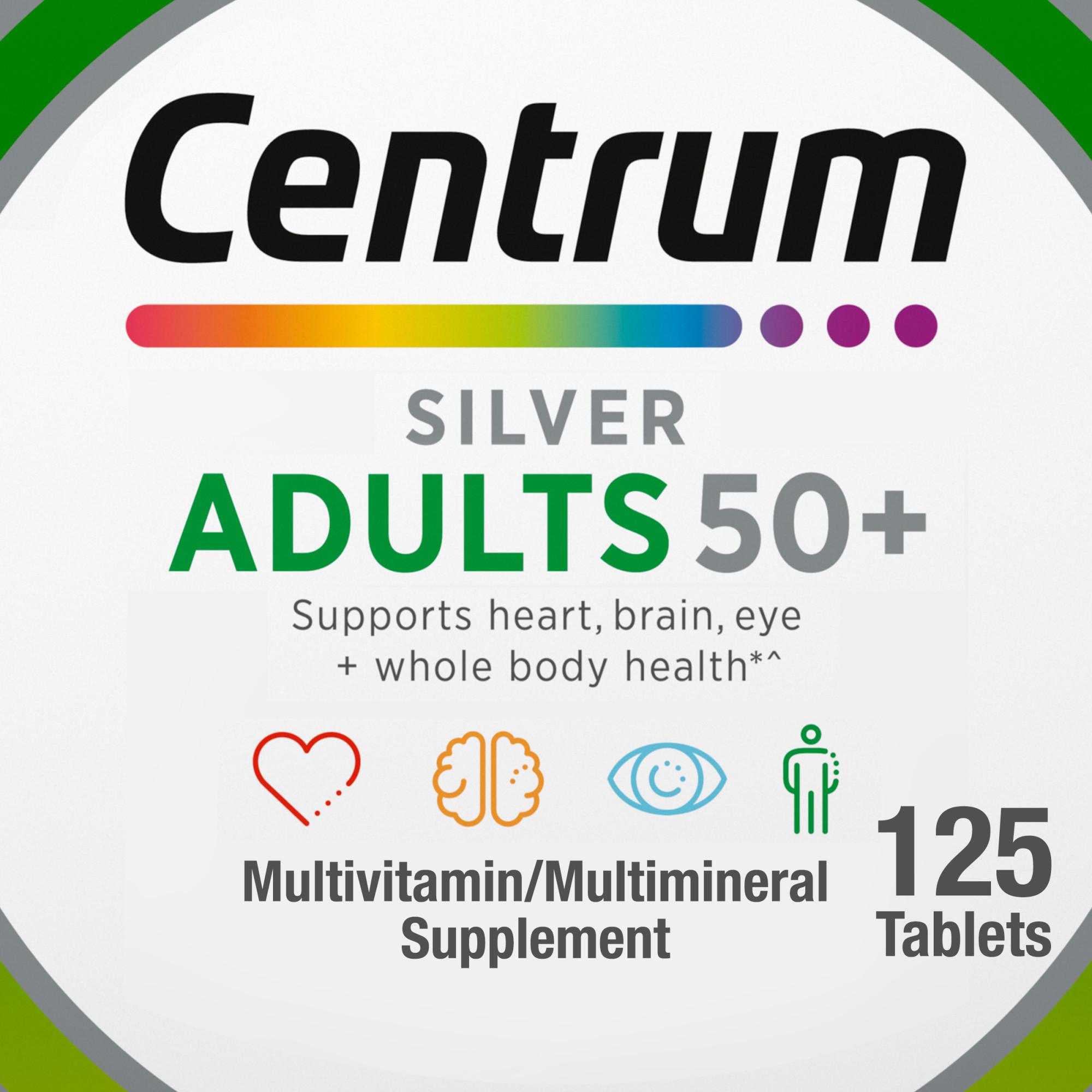 Centrum Silver Adult 50+ (125+30 Count) Multivitamin / Multimineral ...