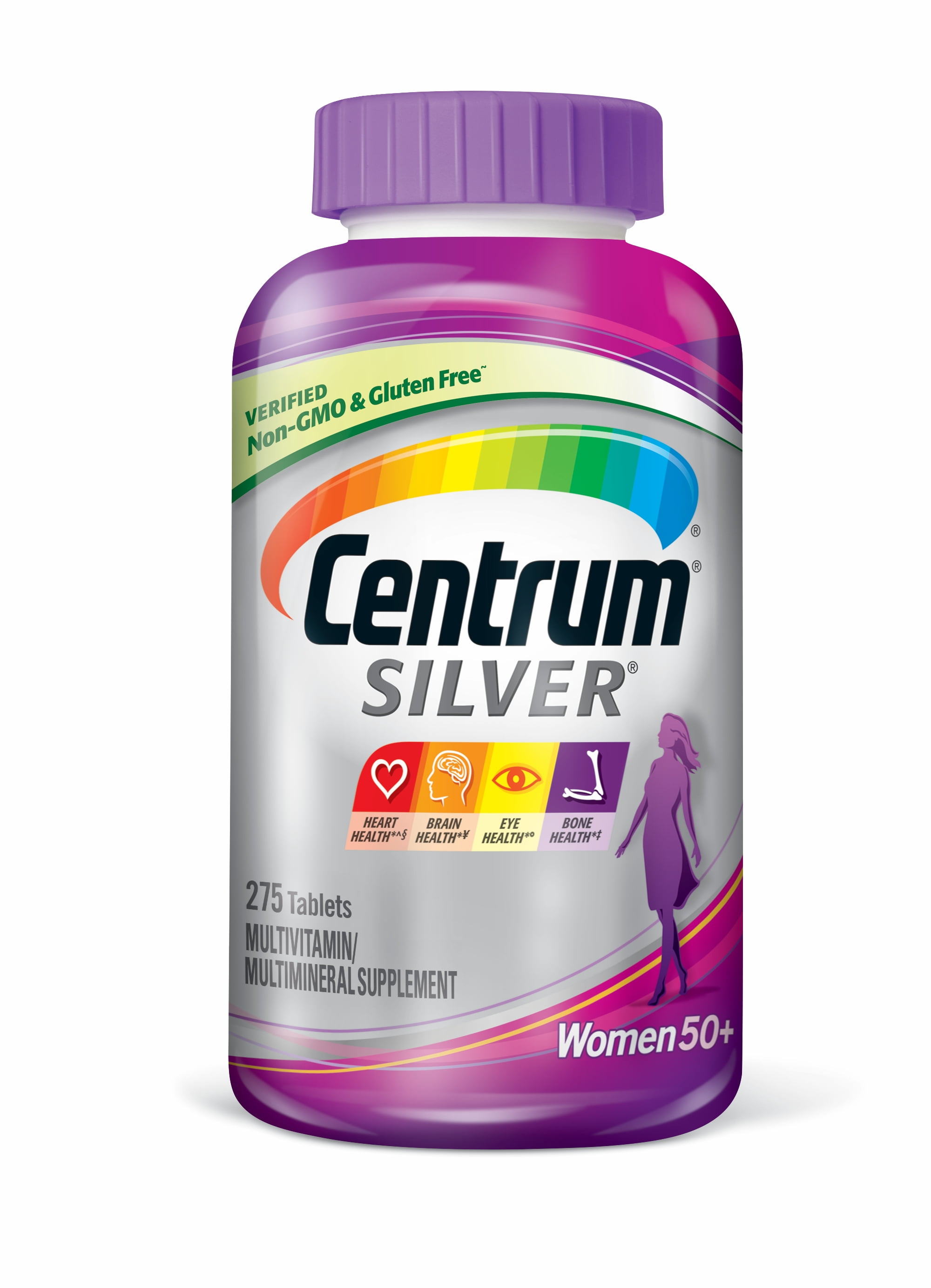 Centrum Silver Women's Over 50 Complete Multivitamin Tablets with Iron ...