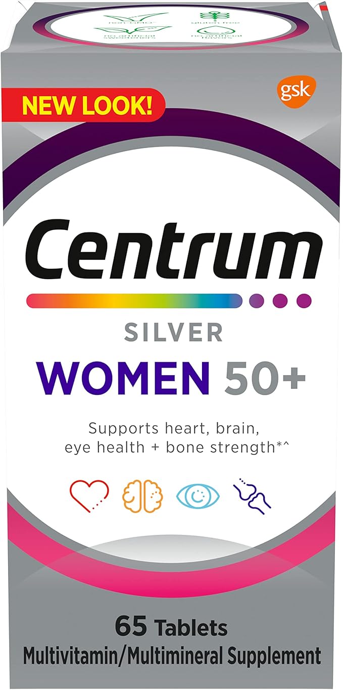 Centrum Silver Women's Multivitamin for Women 50 Plus, Multivitamin/Multimineral Supplement with ...