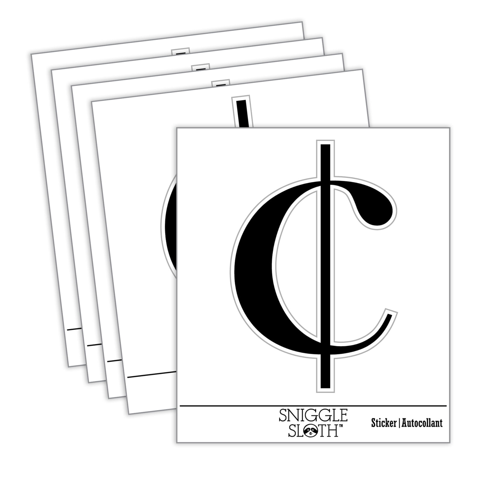 Cents Symbol Car Window Bumper Water Bottle Phone Tablet Laptop ...