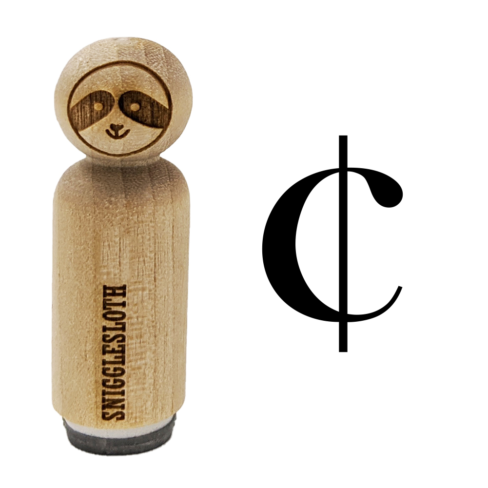 Cents Symbol Rubber Stamp for Scrapbooking Crafting Stamping - Mini 1/2 ...