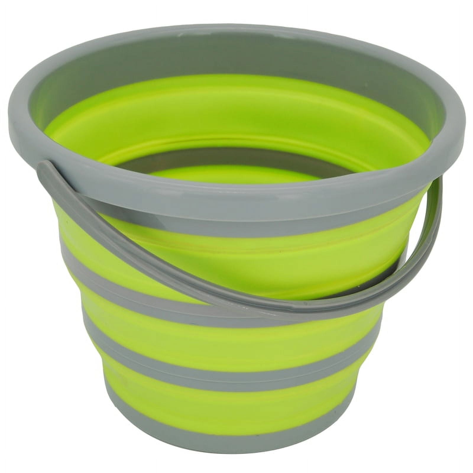 Centurion 1402 10 Liter Lime Green-Grey Collapsible Bucket - Walmart.com