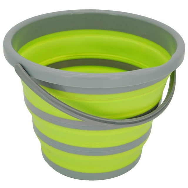 Centurion 1402 10 Liter Lime Green-Grey Collapsible Bucket - Walmart.com