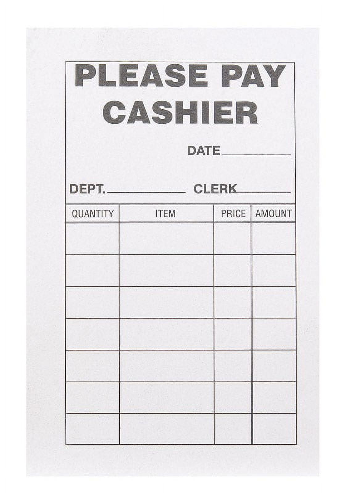 Centurion 9215039 2.75 4.25 in. Please Pay Cashier Pad - Walmart.com