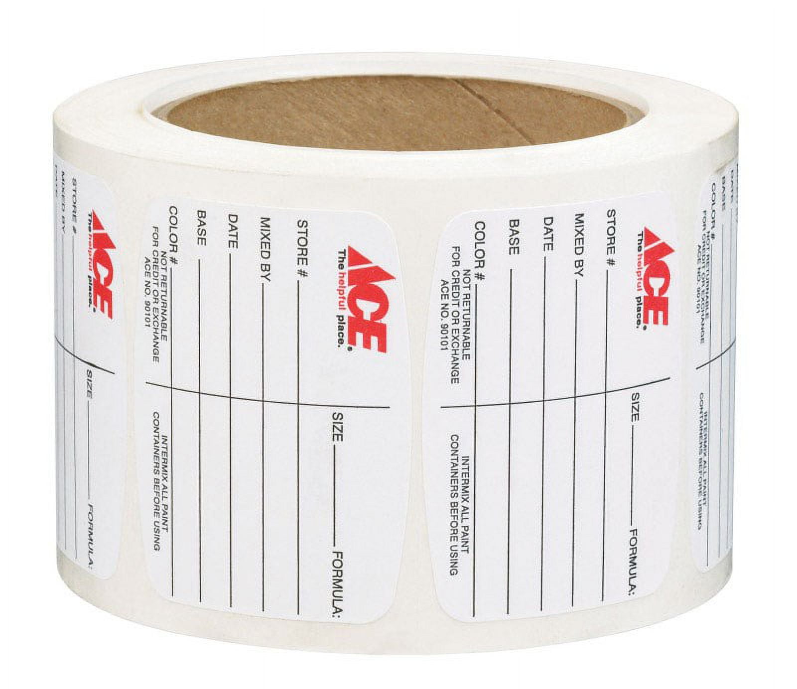 Centurion 2 in. H X 2-5/8 in. W Oval White Paint Labels 500 pk ...
