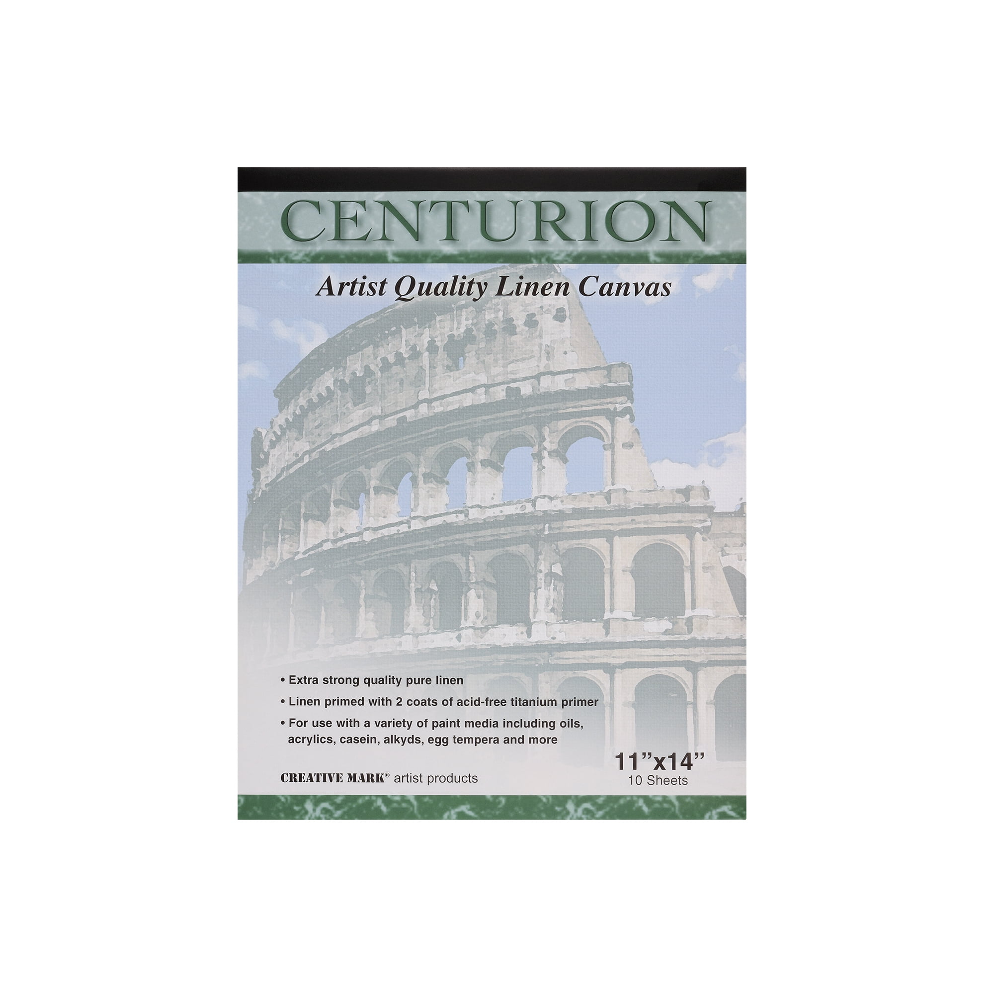 Centurion Acrylic Primed White Linen Canvas Sheet Pads 11oz Tape Bound ...