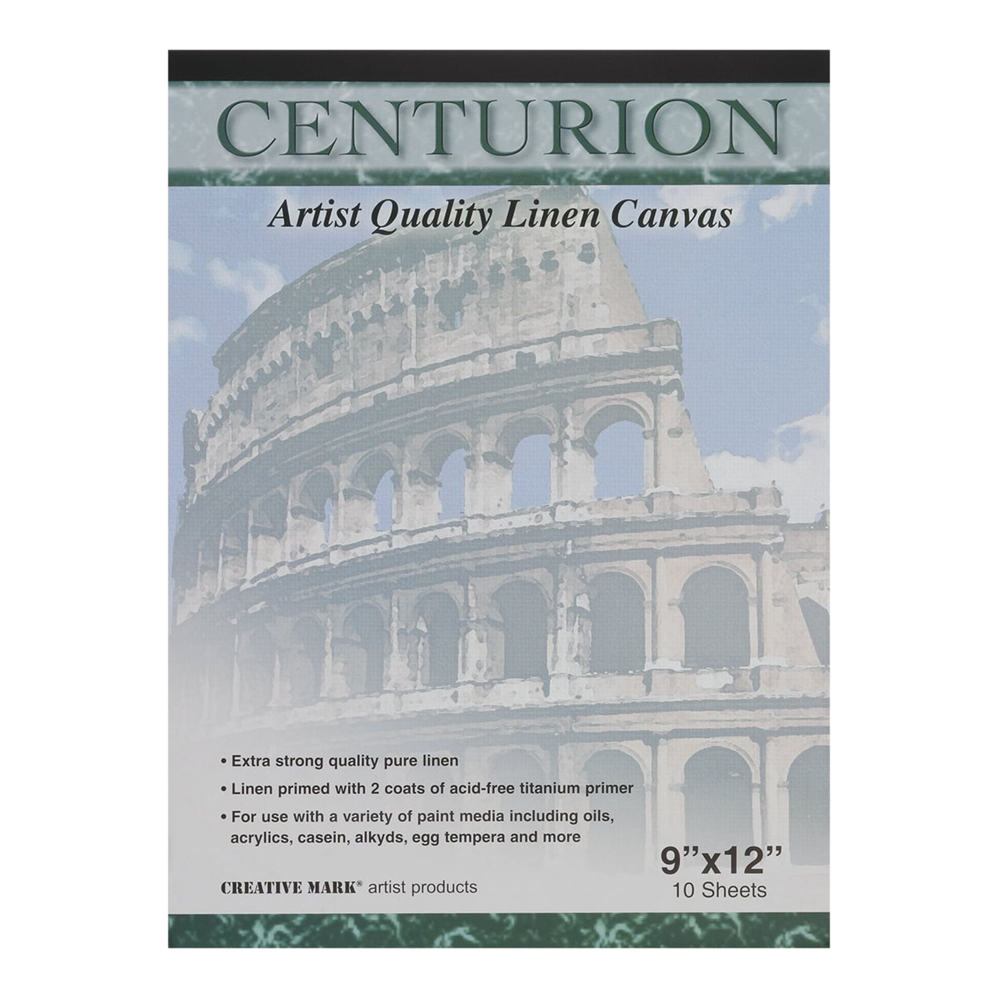 Centurion Acrylic Primed White Linen Canvas Sheet Pads 11oz Tape Bound ...