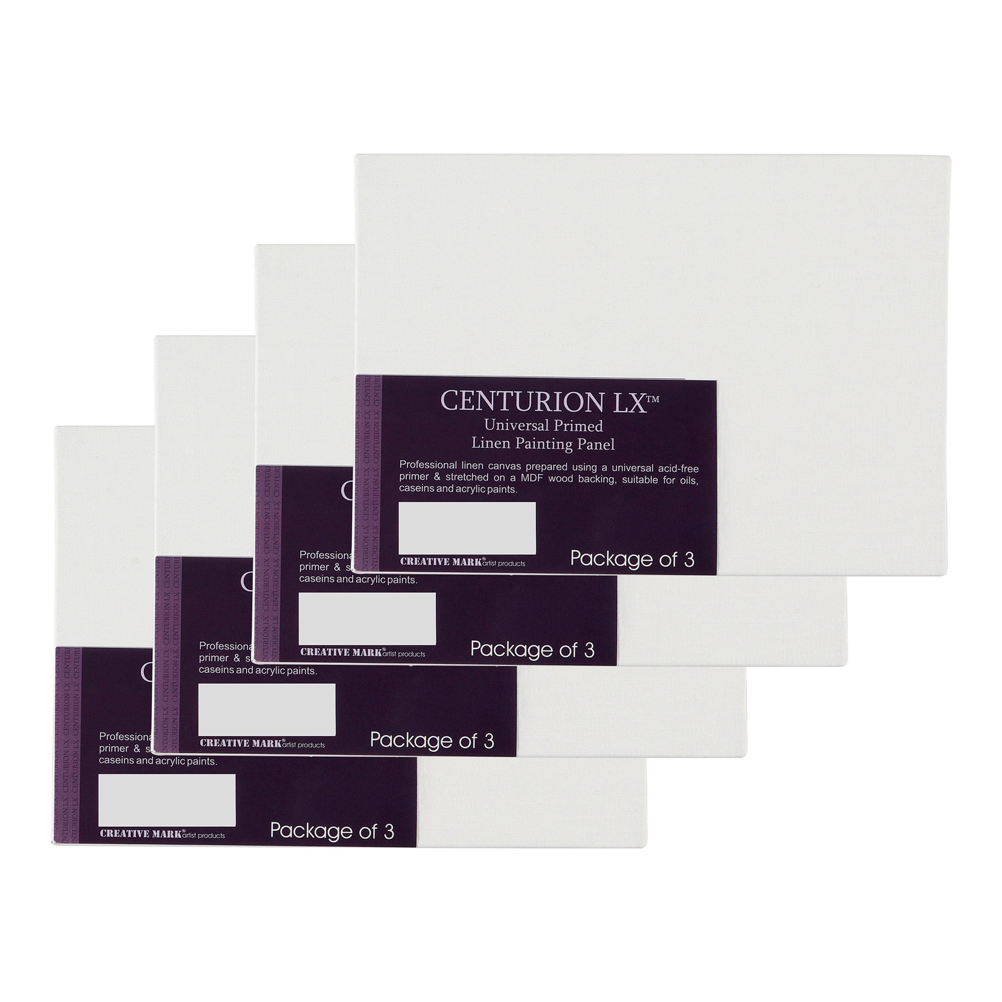 Centurion All-Media Primed Linen Panels - 3x5" 12 Pack - 11oz Universal ...