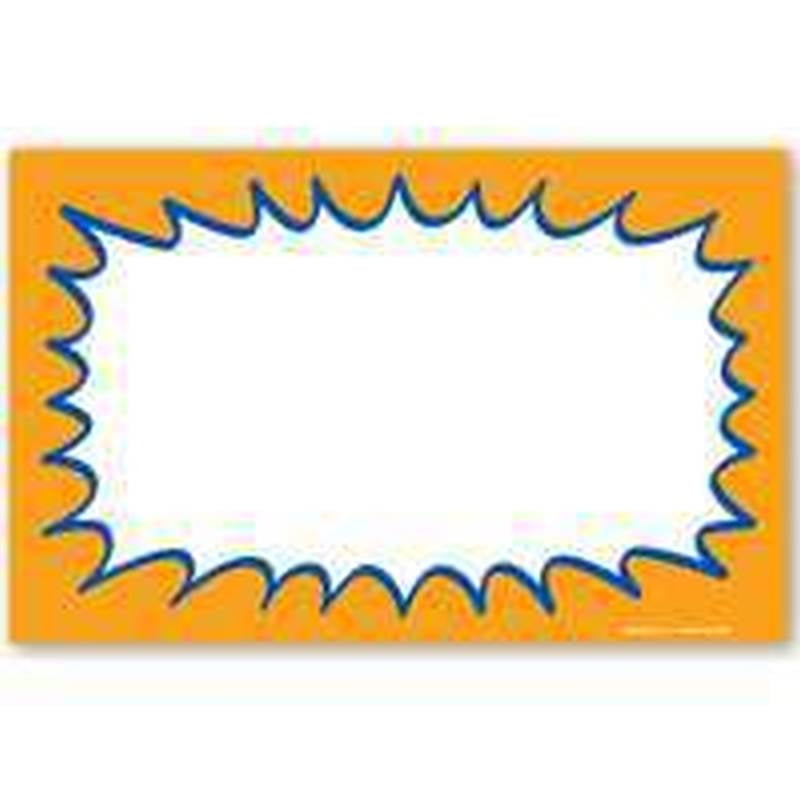 Centurion CZG938 Laser Starburst Sign, Orange Background, 5-1/2 in W x ...