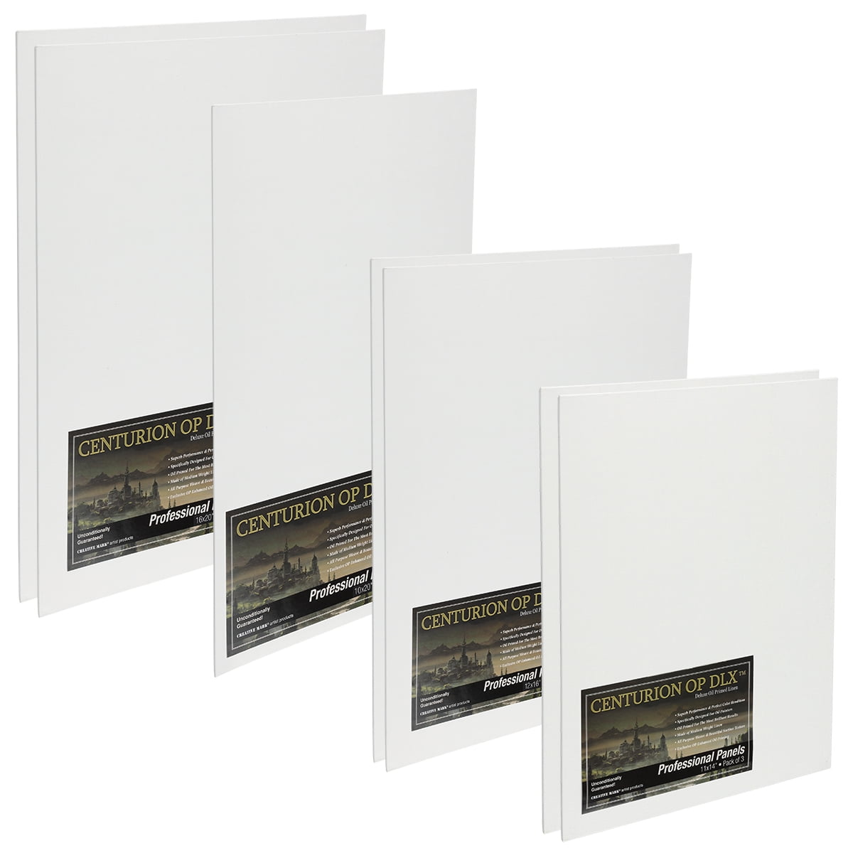 Centurion Deluxe Oil Primed Linen Panels Multi-Size Bundles - Assorted ...