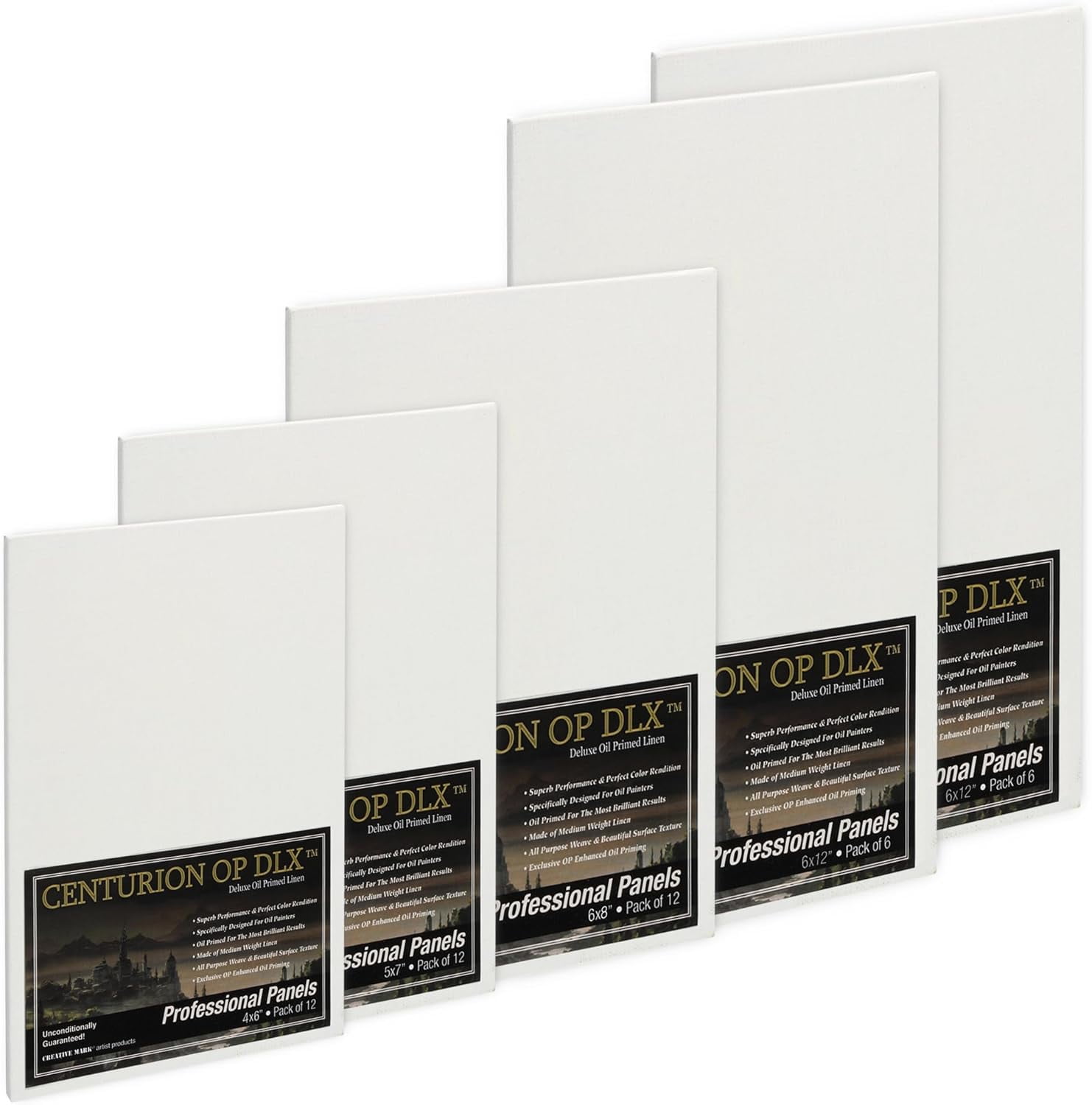 Centurion Deluxe Professional Oil Primed Linen Canvas Bundles ...