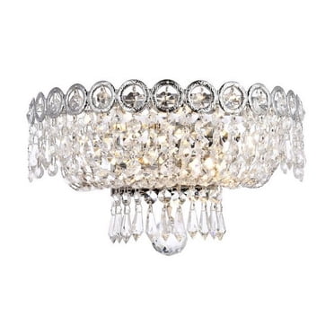Valetta Integrated LED chip light Chrome Wall Sconce Clear Royal Cut ...