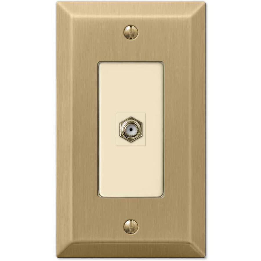 Century Brushed Bronze Steel Single Coaxial Wallplate - Walmart.com