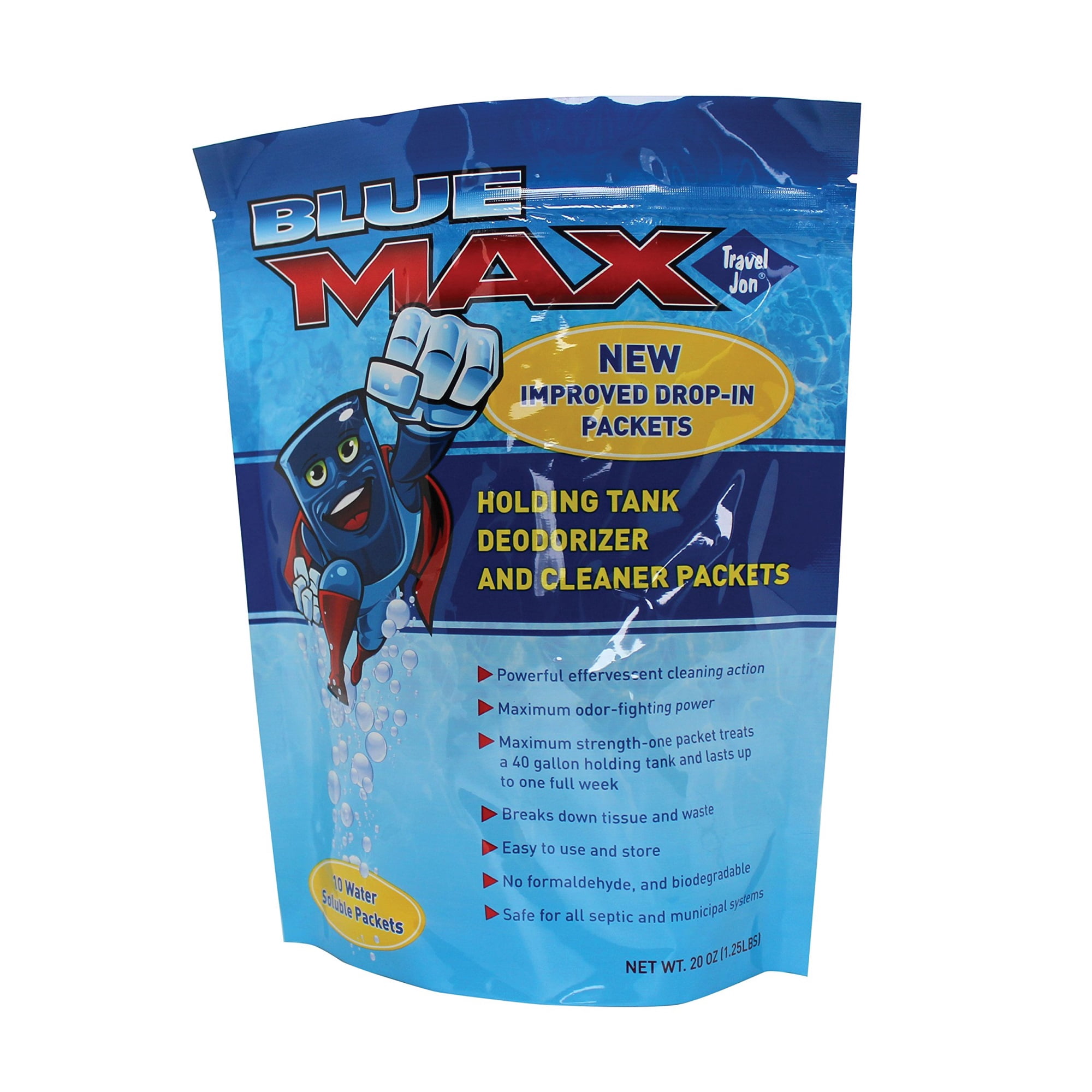 Century Chemical Corporation 20063-CS Travel Jon Blue Max - 10 Packets ...