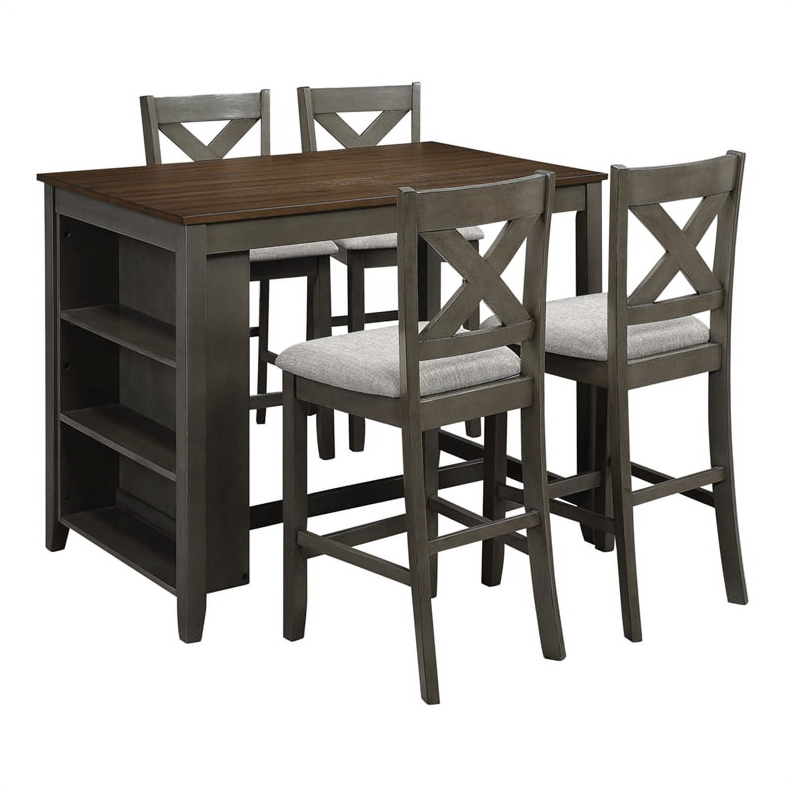 Century Room Furniture: Dining Set with Table and 4 Chairs in Slate ...