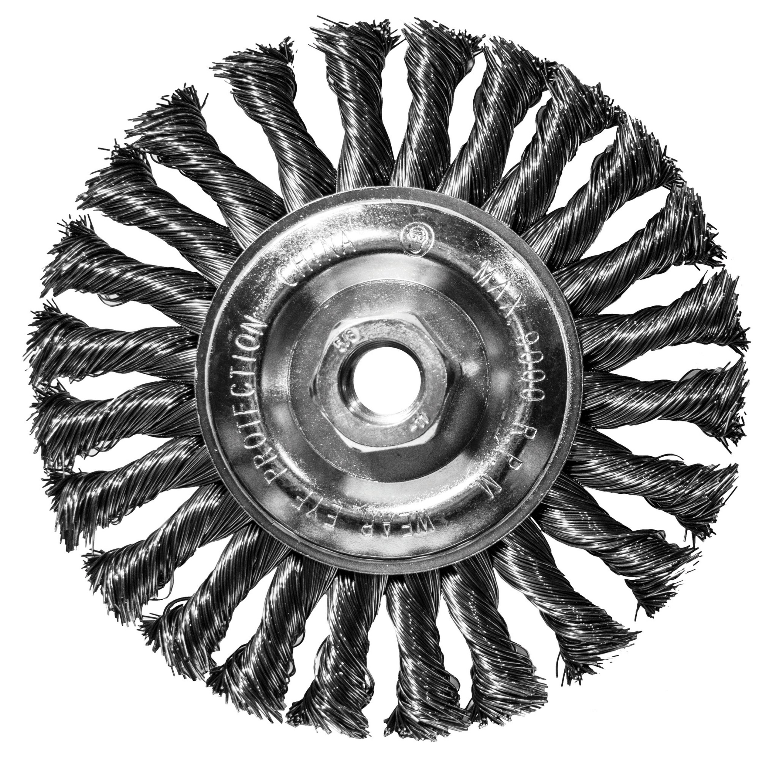 Century Drill & Tool 76064 6" Coarse Knot Wire Wheel, 5/8" X 11" Arbor ...