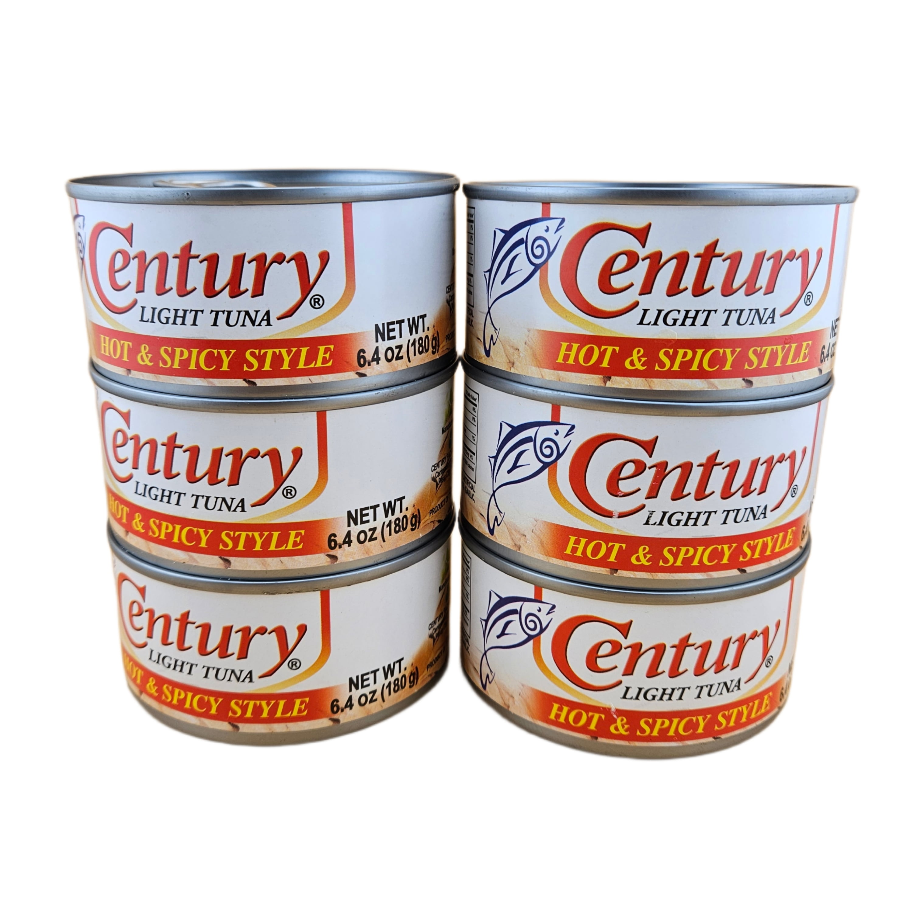 Century Light Tuna Hot & Spicy Style, 6.4oz - (6 pack) - Walmart.com