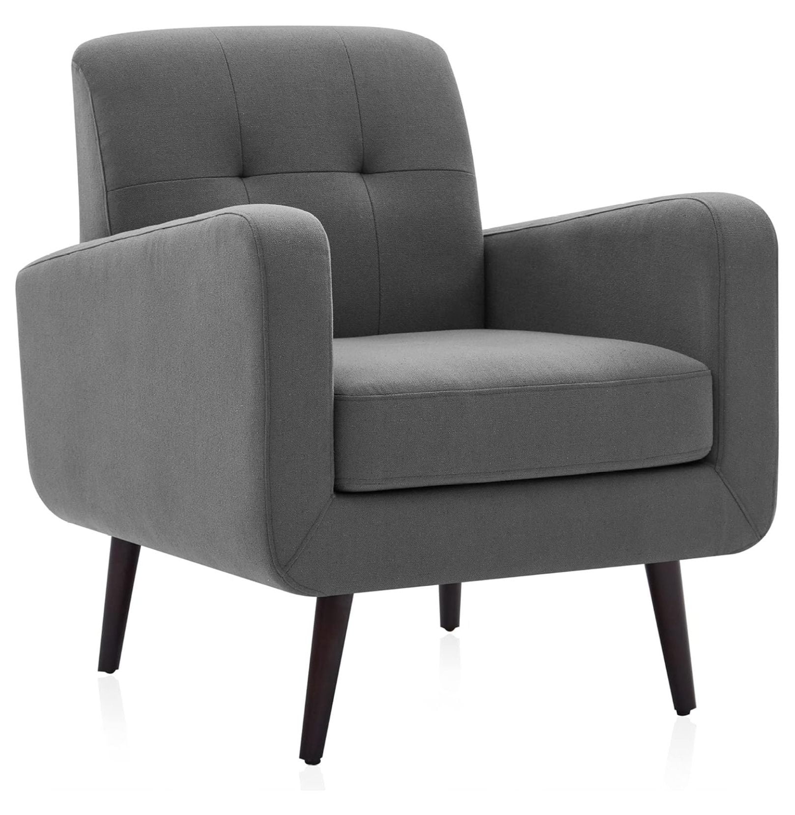 Century Modern Accent Chair, Contemporary Vintage Upholstered Linen ...