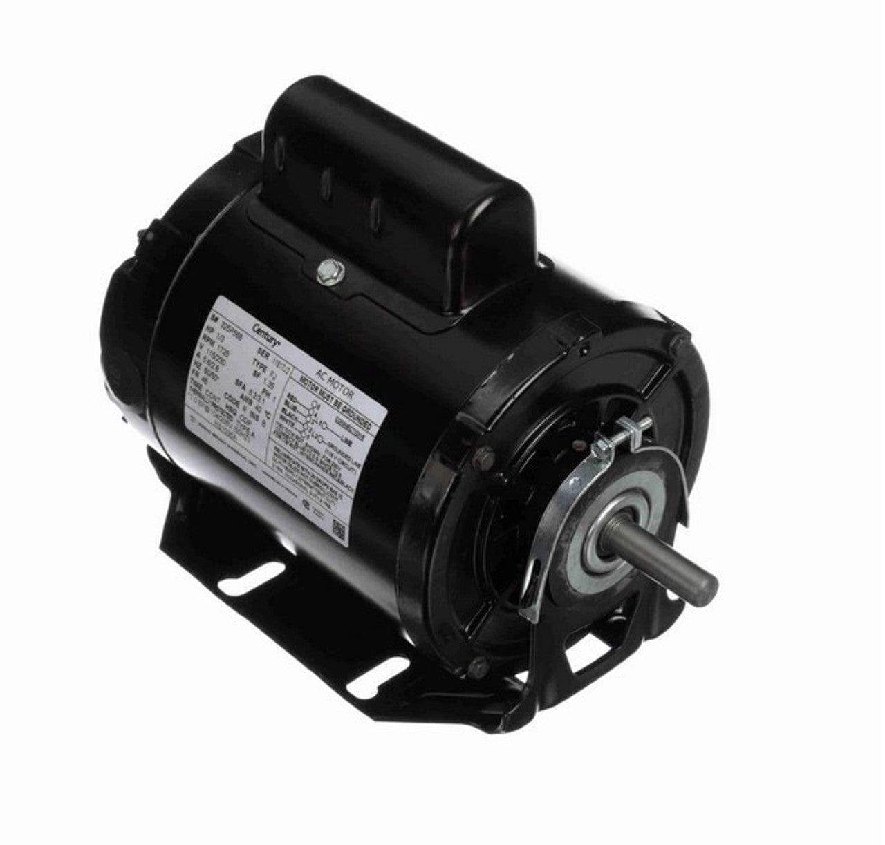 Century Motors RS1035A 1/3 hp (1 speed) 115/230V 1800 RPM ODP 48 Frame ...