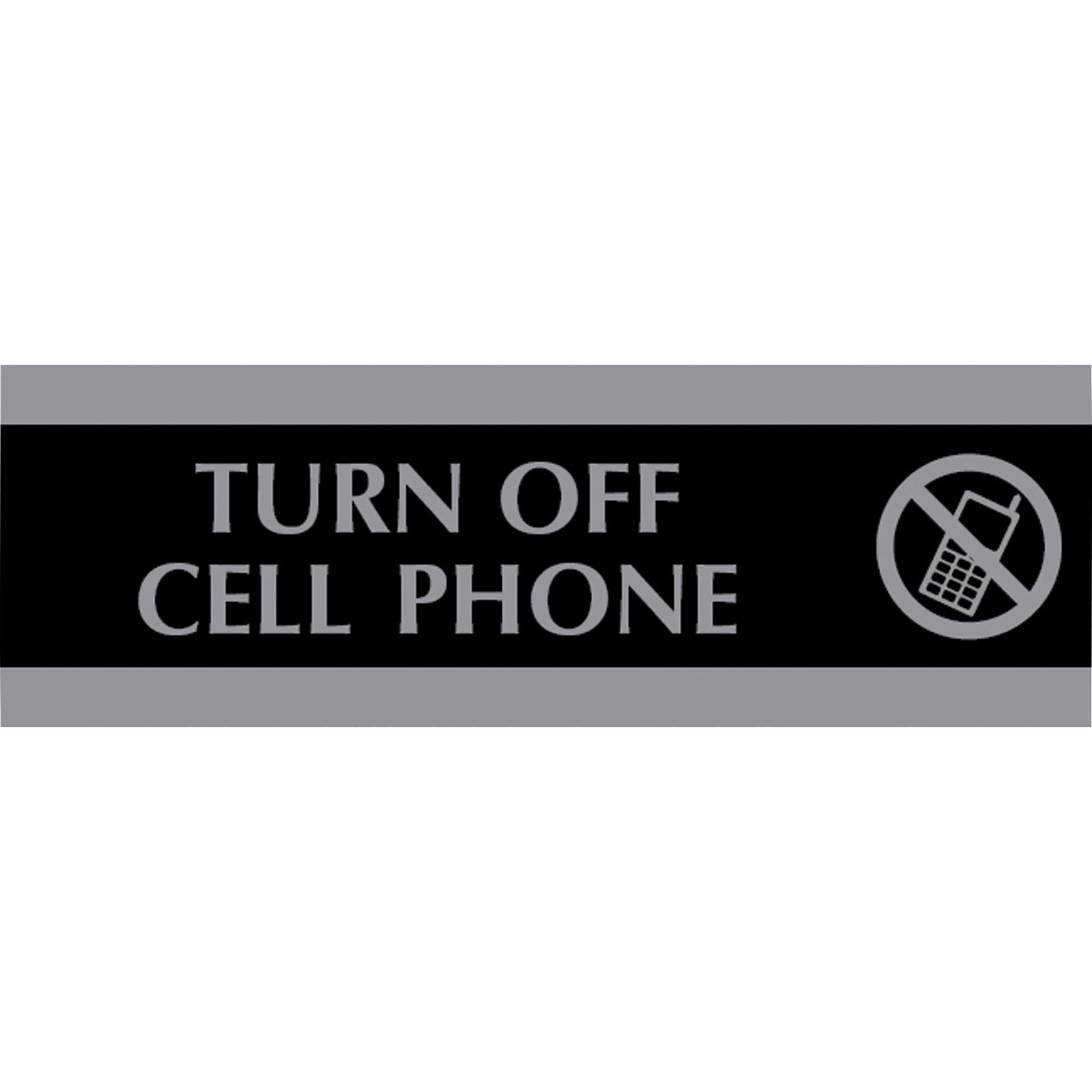 Century Series Office Sign,turn Off Cell Phone, 9 X 3 | Bundle of 5 ...