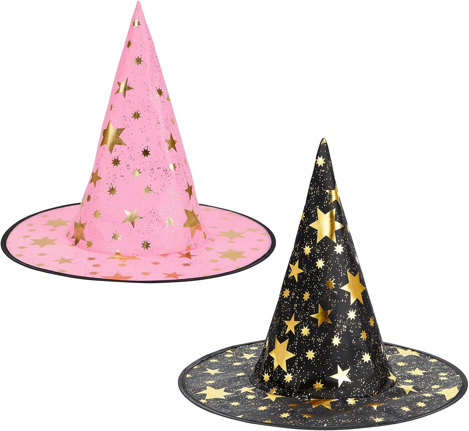 Century Star Witch Hat for Women Halloween Wizard Hat with Gold Star ...