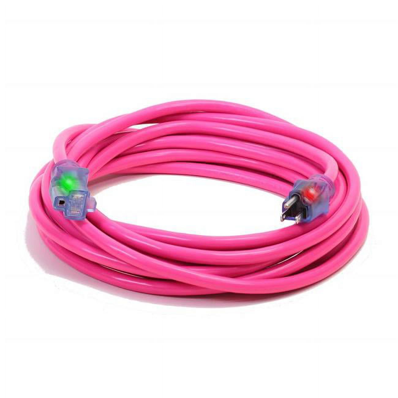 Century Wire & Cable 250591 25 ft. 1.67 Pink Pro Glo Extension Cord ...