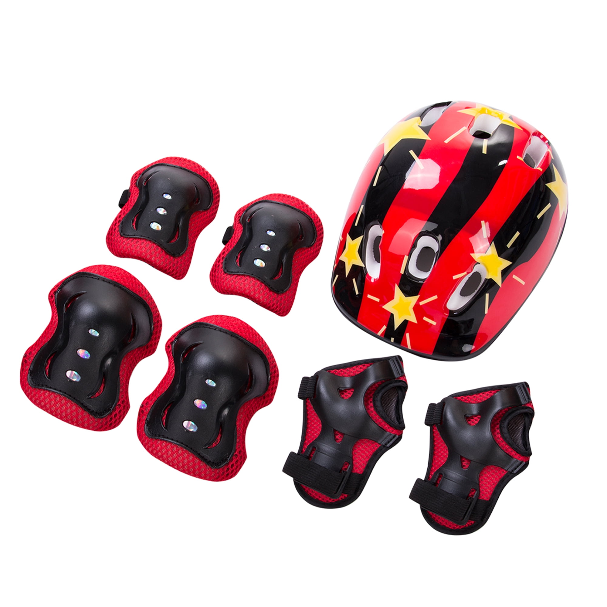 CenturyX 7Pcs/Set Kid Roller Skating Skateboard Adjustable Elbow Knee ...