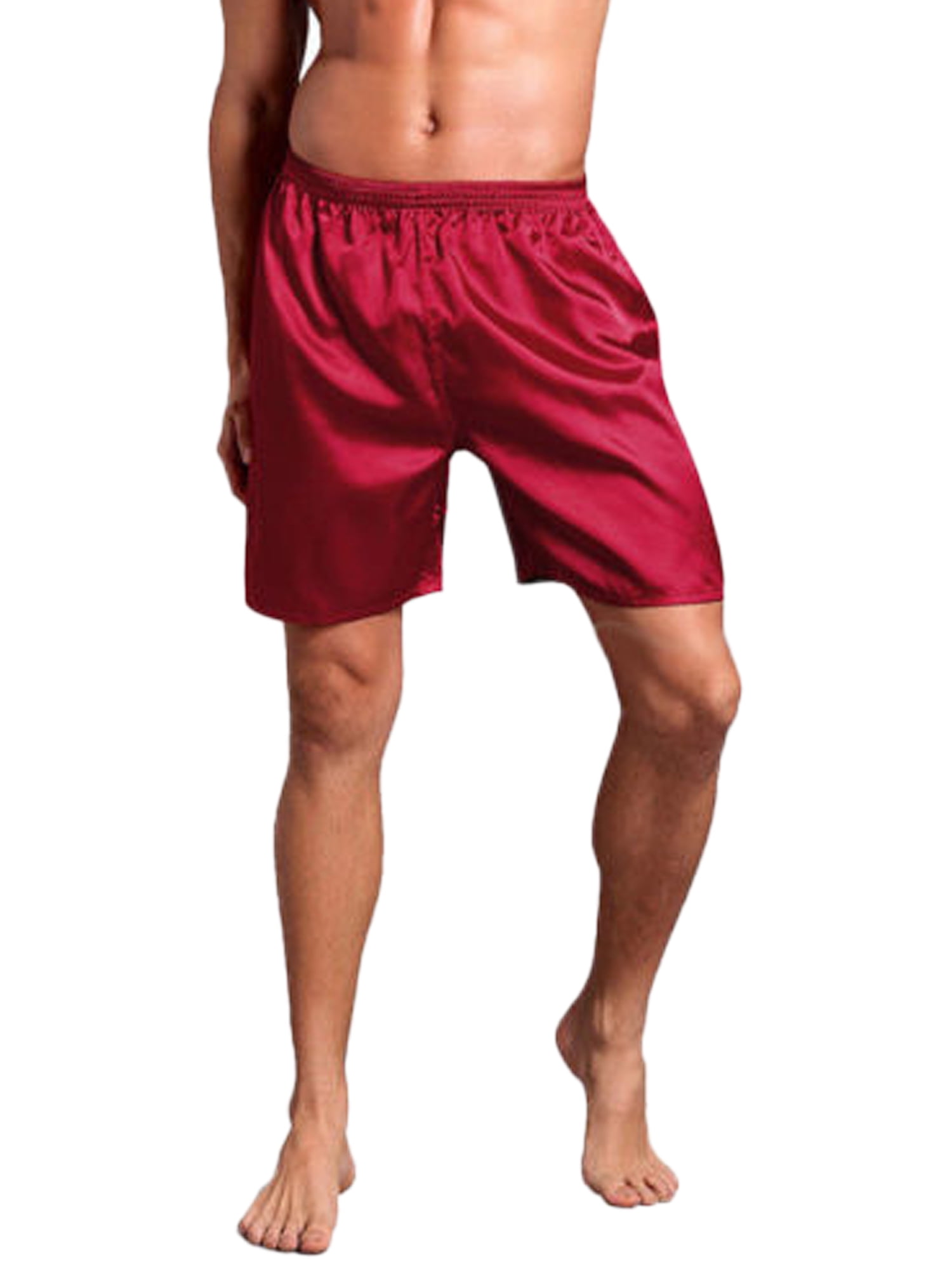 CenturyX Men Plus Size Sleepwear Underwear Silk Satin Boxers Shorts ...