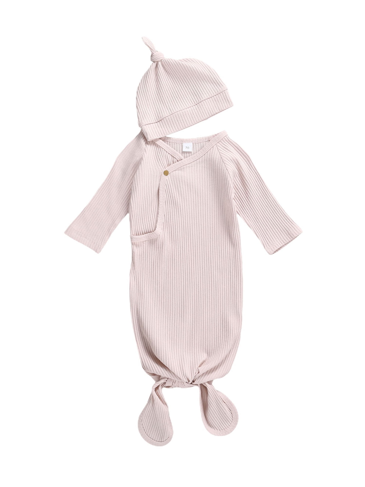 CenturyX Newborn Infant Baby Girl Boy Cotton Sleeper Gown Striped ...