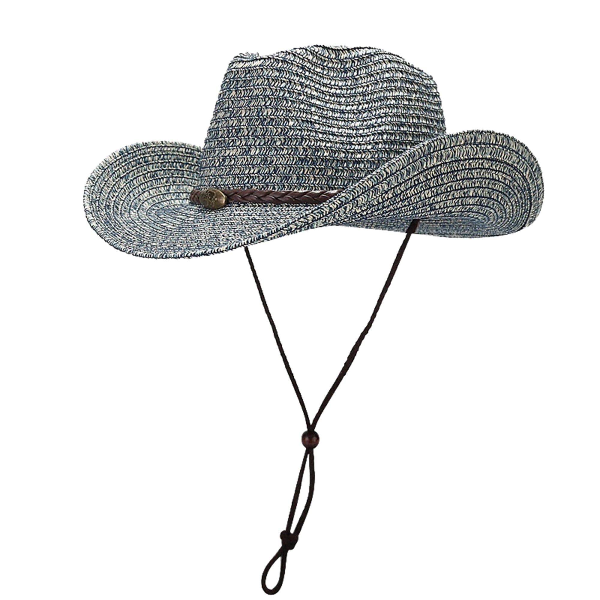 CenturyX Straw Hat for Men and Women, Roll-up Wide Brim Adjustable ...
