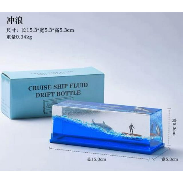 CenturyX Titanic Liquid Wave Paperweight Decoration Pirate Ship ...