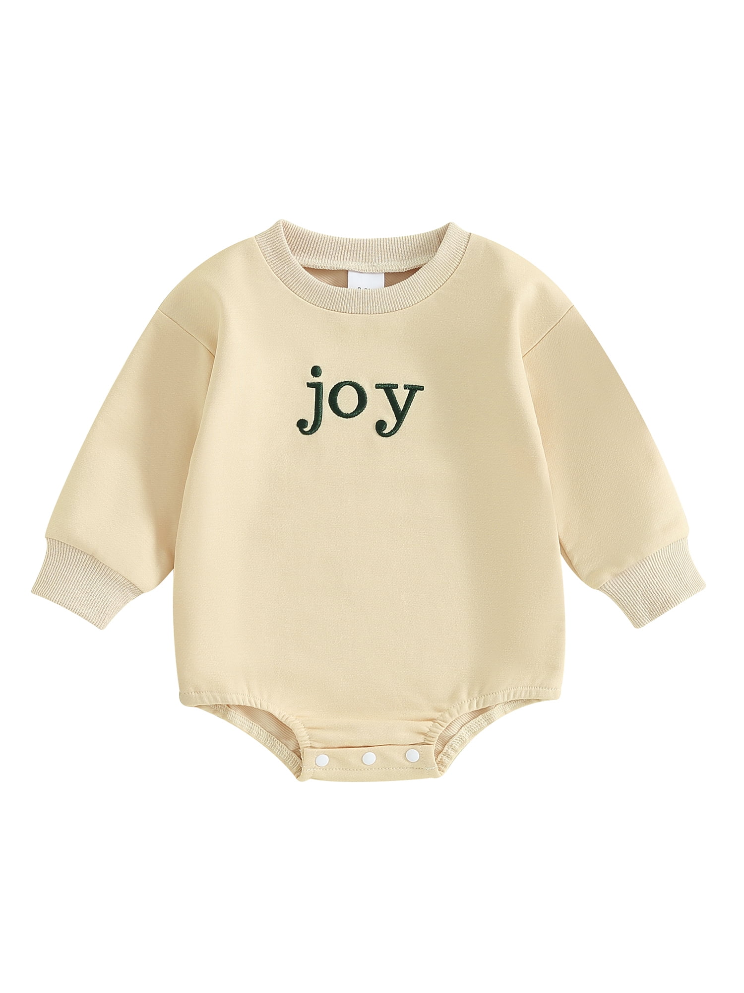Cenuakty Baby Christmas Romper, Long Sleeve Crew Neck Embroidery Letters Fall Bodysuit Clothes ...
